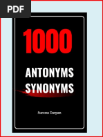 List of 400 English Synonyms and Antonyms | PDF