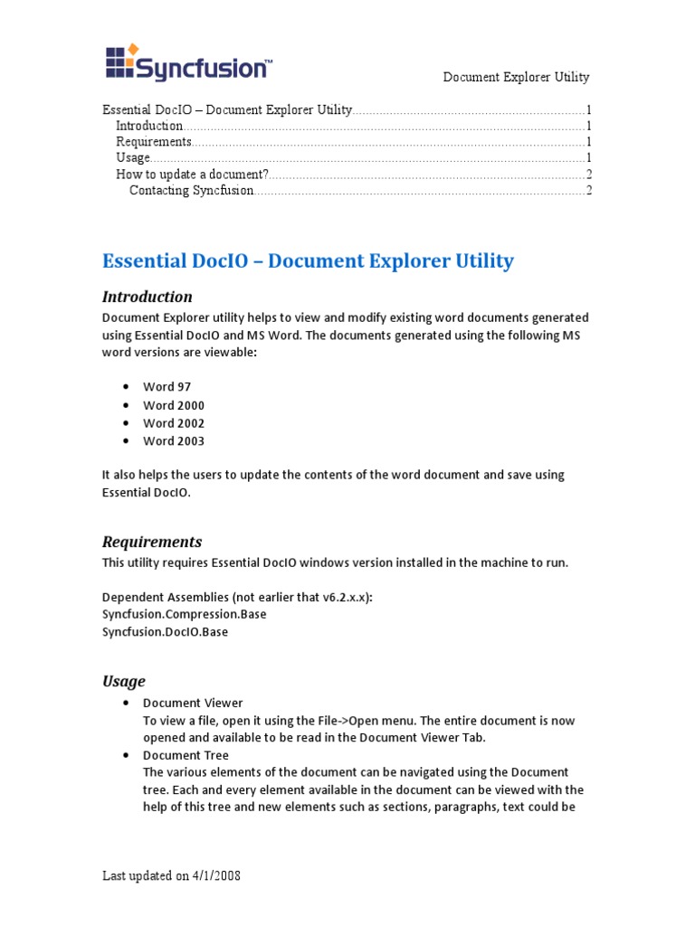 Document Explorer Utility Guide | PDF | Menu (Computing) | Computer File