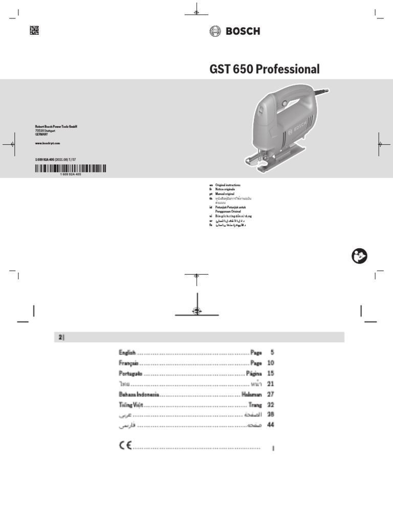 Bosch GST 650 UM | PDF | Ac Power Plugs And Sockets | Screw