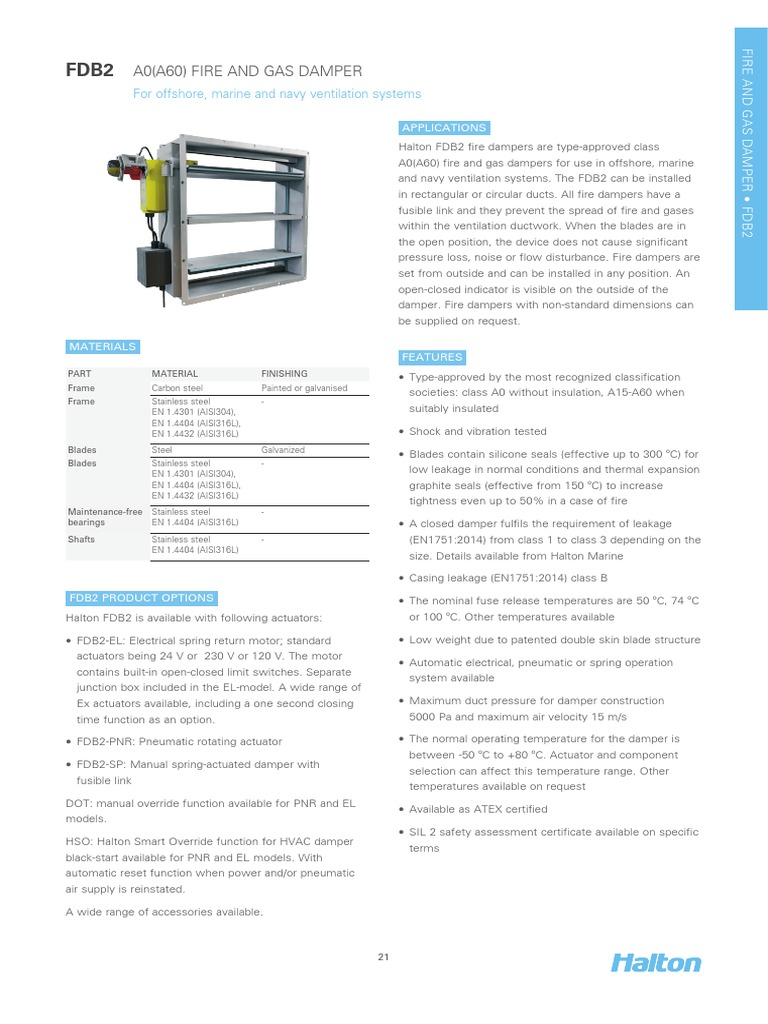 FDB2 Datasheet 2022 | PDF | Duct (Flow) | Manufactured Goods
