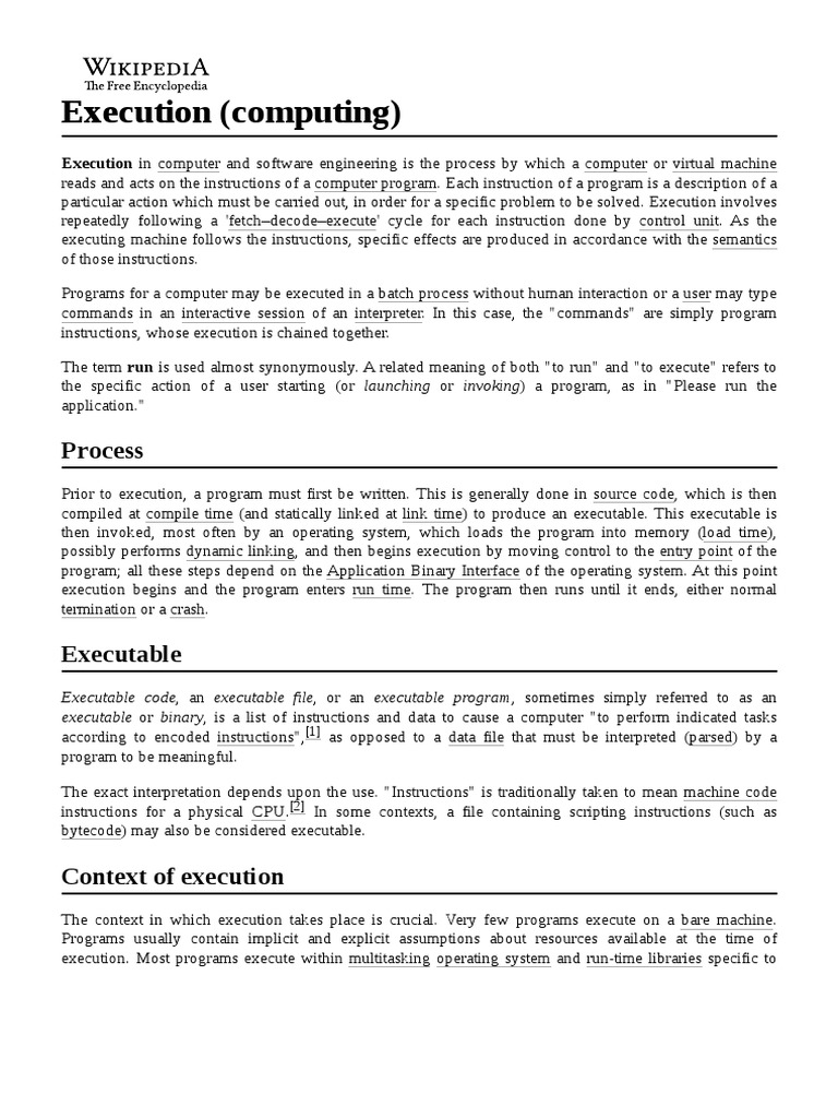 Execution (Computing) | PDF | Virtual Machine | Computer Program