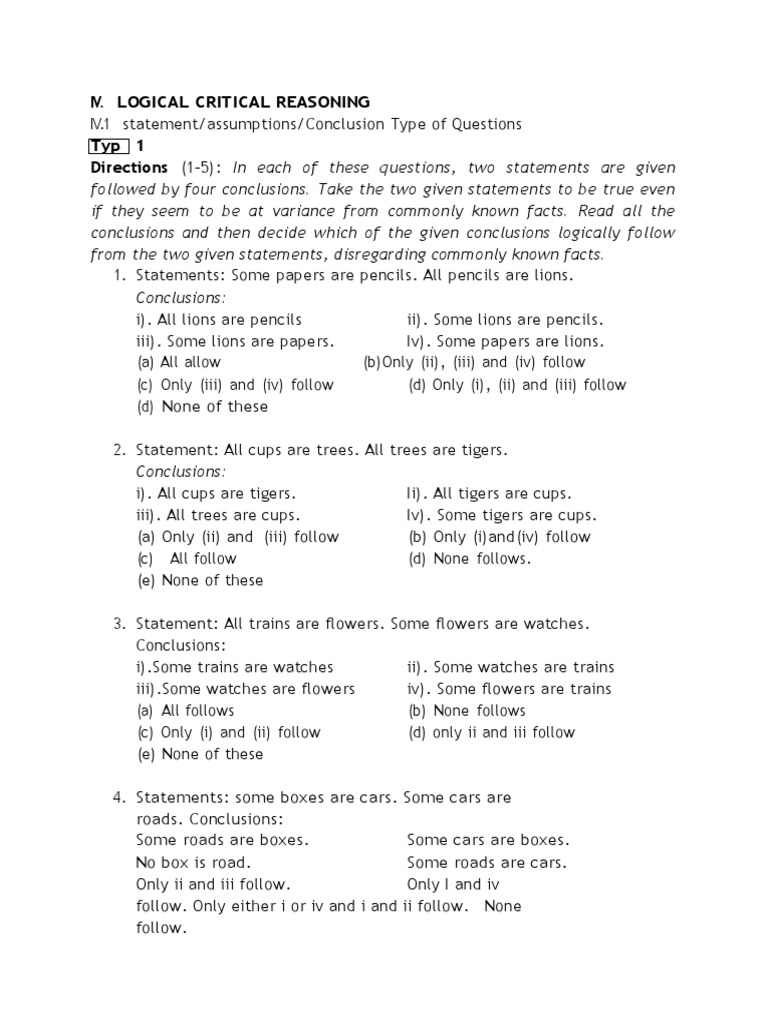 Logical Reasoning Practice Questions | PDF | Inference | Rice