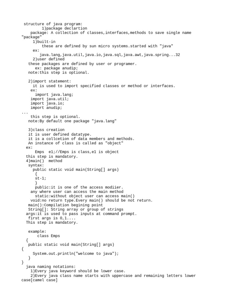 Javabasic 2 | PDF | Java (Programming Language) | Class (Computer Programming)