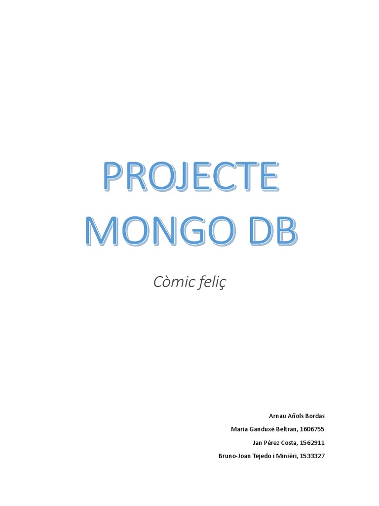 Projecte Mongo Fin | PDF