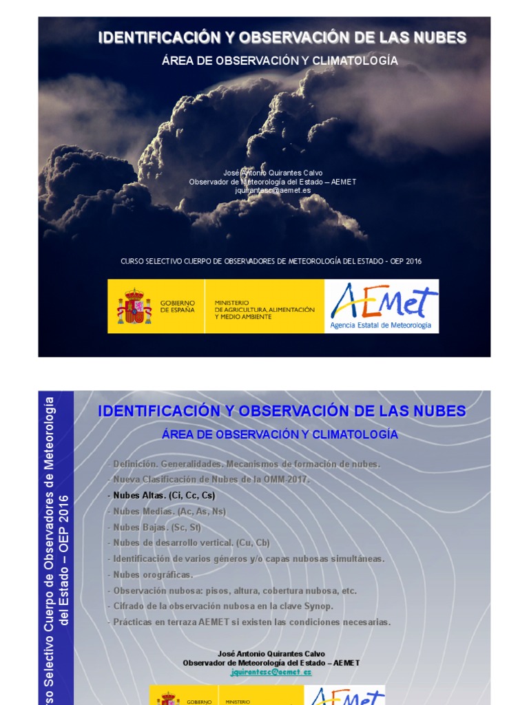 Identificación de Nubes en Meteorología | PDF | Nube | Ciencias ...