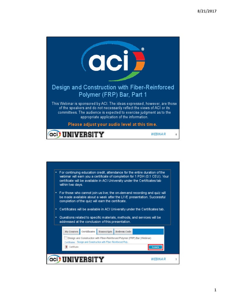 ACI - FRP Design 01 | PDF | Strength Of Materials | Fibre Reinforced ...