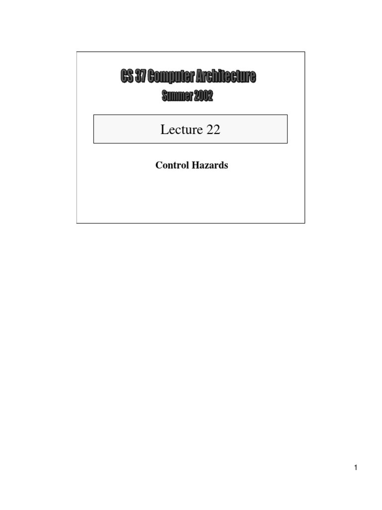 Computer Science 37 Lecture 22 | PDF | Integrated Circuit | Central Processing Unit