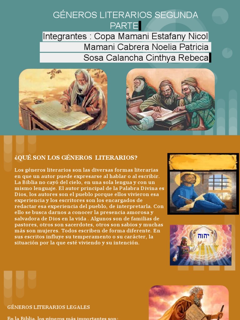 Géneros Literarios en la Biblia | PDF | Libro de revelación | Biblia