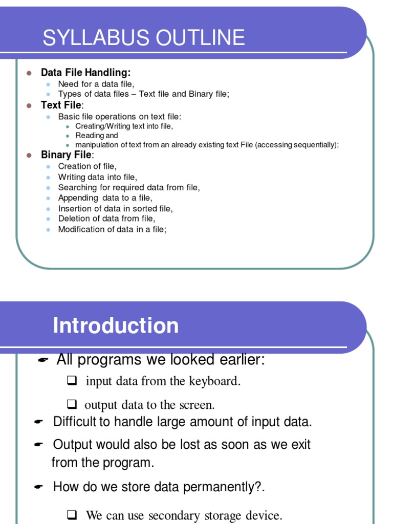 File Handling | PDF | Computer File | Computer Data Storage File Handling | PDF | Computer File | Computer Data Storage