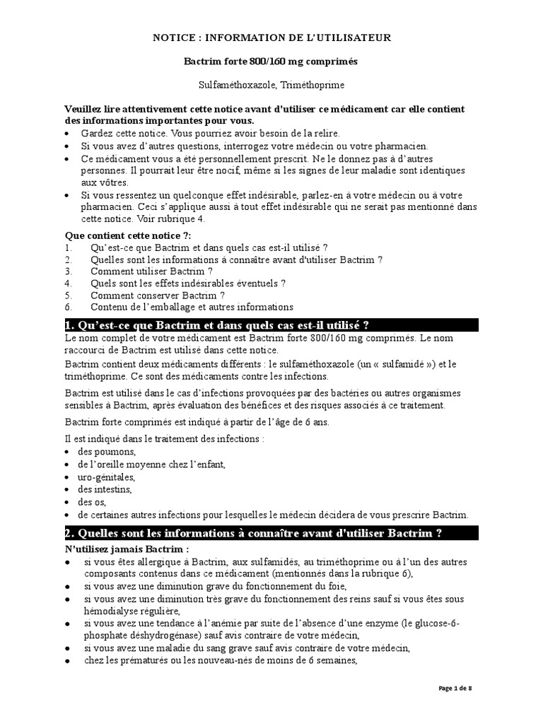 Bactrim | PDF | Effet indésirable | Allergie