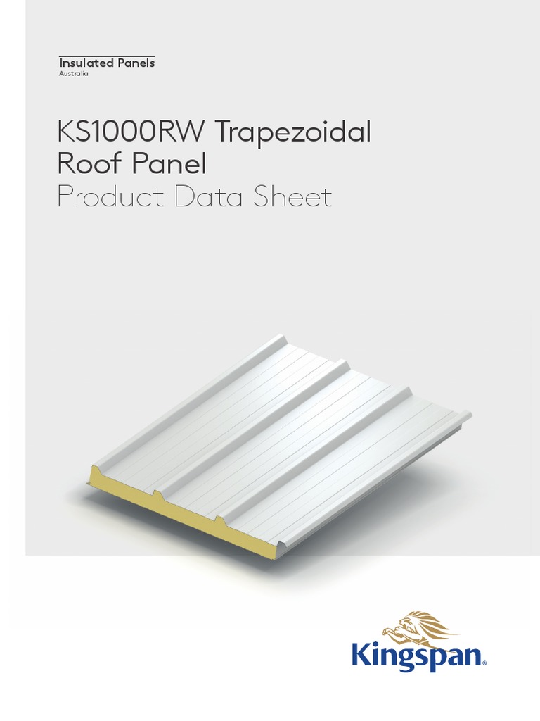 Kingspan ks1000rw Trapezoidal Roof Panel Data Sheet en Au | PDF | Roof ...
