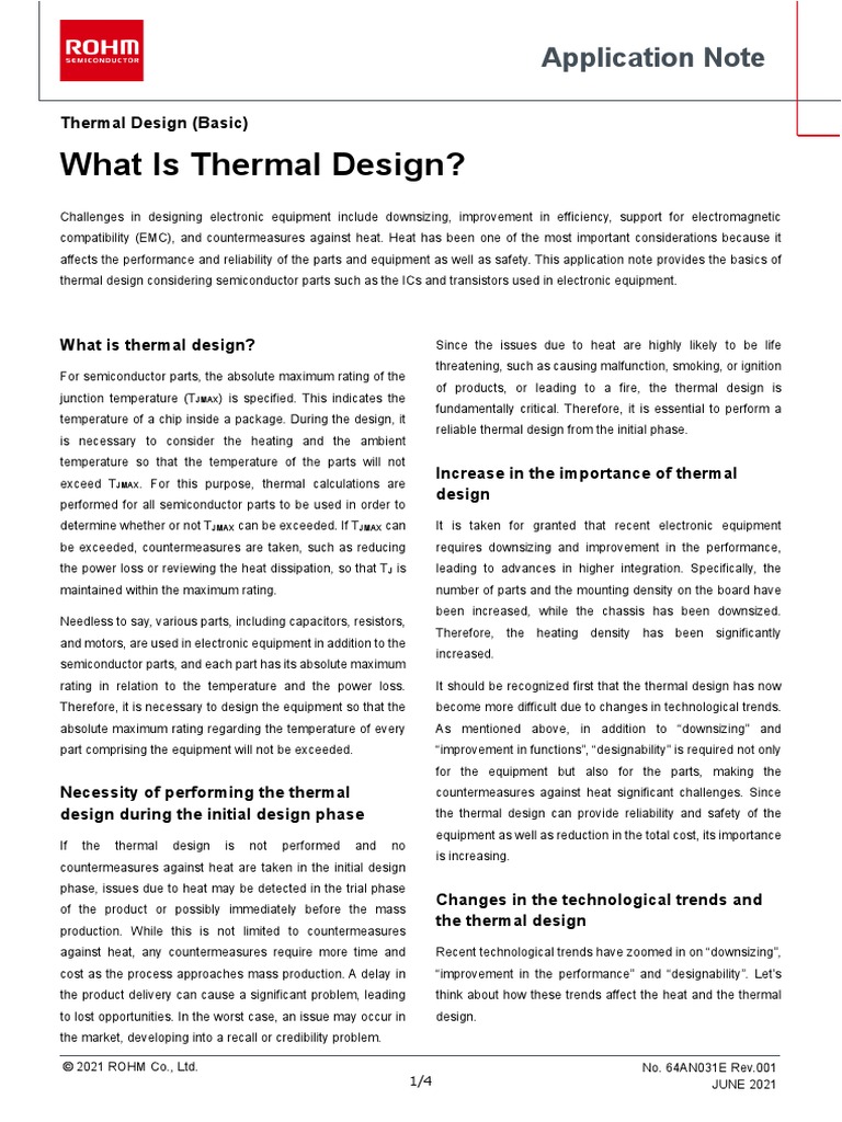 What Is Thermal Design An-E | PDF | Integrated Circuit | Heat