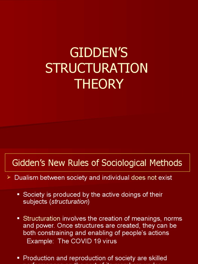 Théorie De Giddens Pdf | Théorie De La Structure Pdf – PBCYJ