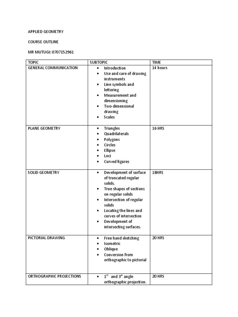 Applied Geometry | PDF