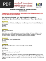 Socialism in Europe and The Russian Revolution WORKSHEET | PDF ...