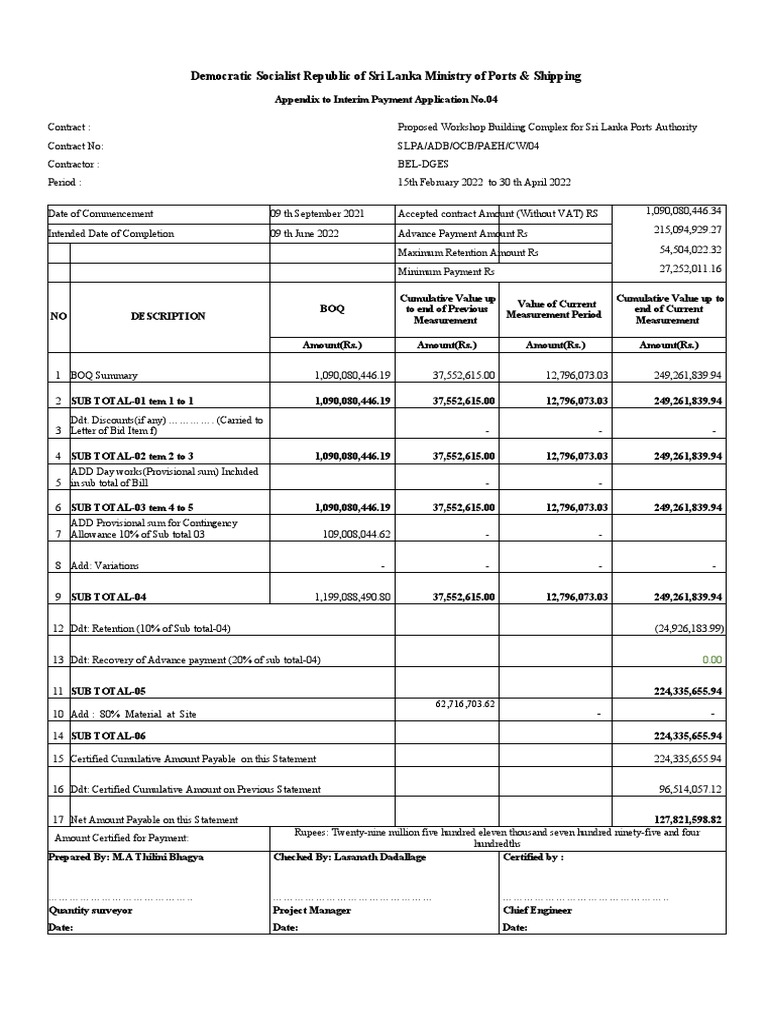 Cost To Complete - Draft | PDF | Welding | Construction