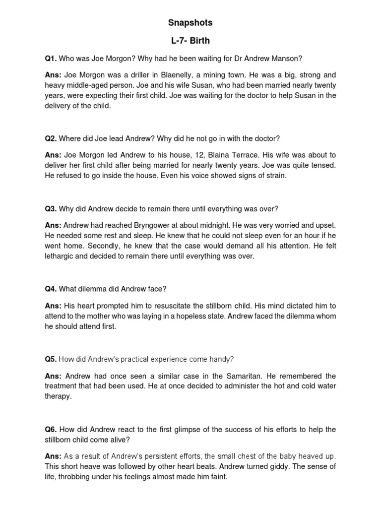 Snapshots (L 7 Birth) | PDF | Medicine | Physician