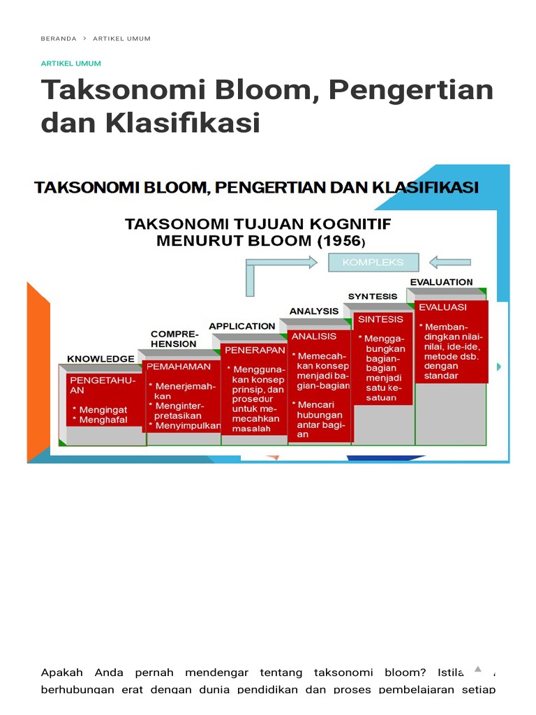 Taksonomi Bloom | PDF