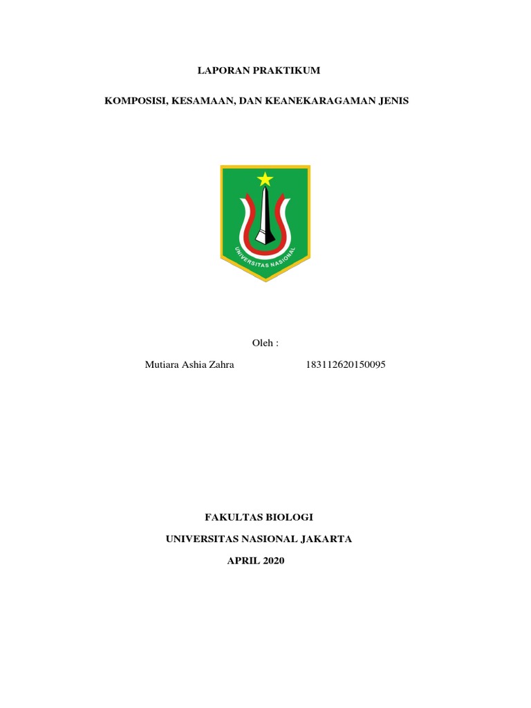 Laporan Praktikum 3 Ekologi Tumbuhan Kesamaan Jenis | PDF