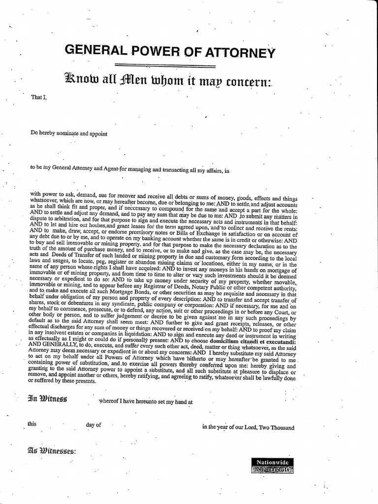 General Power of Attorney | PDF