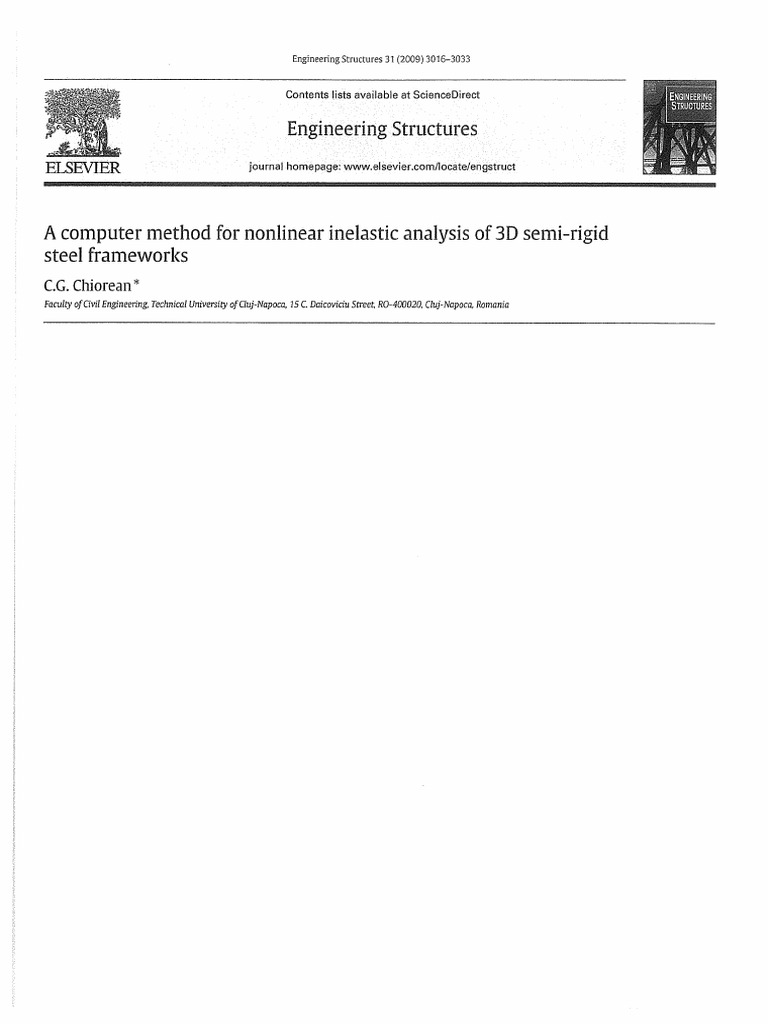 A Computer Method For Nonlinear Inelastic Analysis of 3D Semi-Rigid ...
