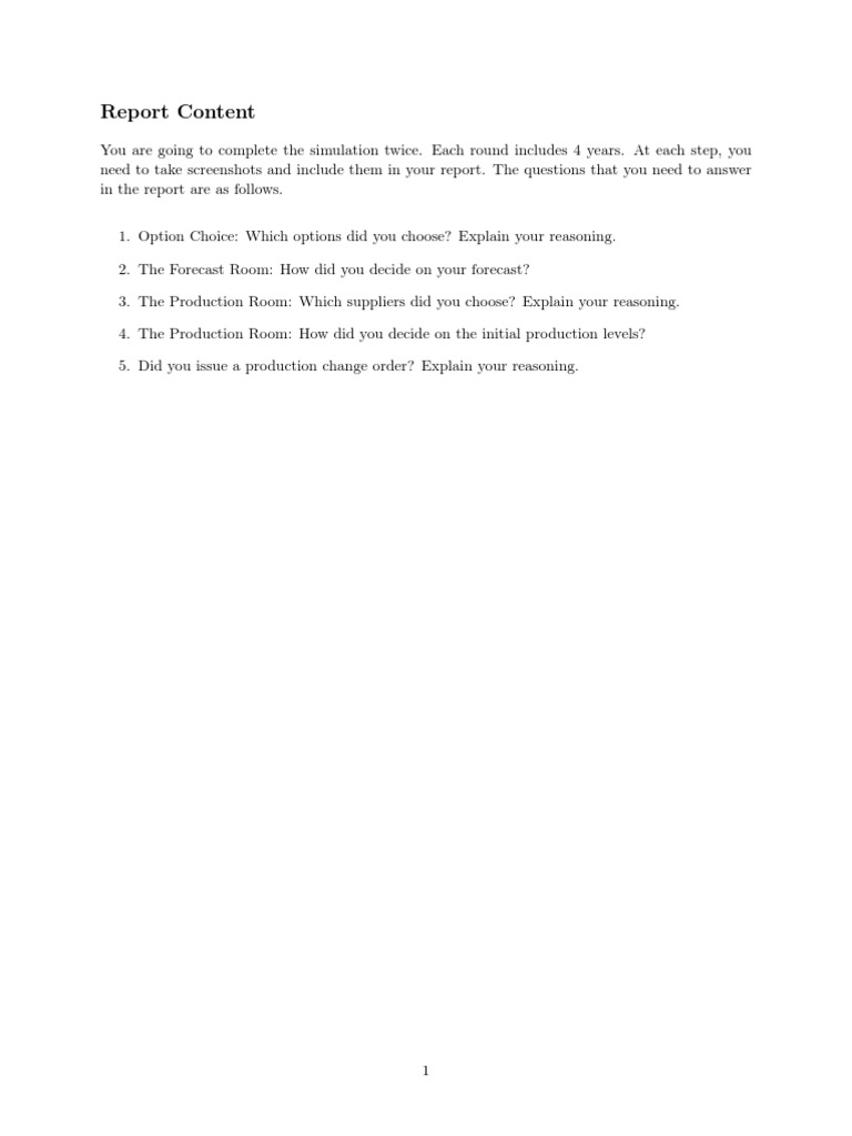 Simulation Report: Options and Strategy | PDF