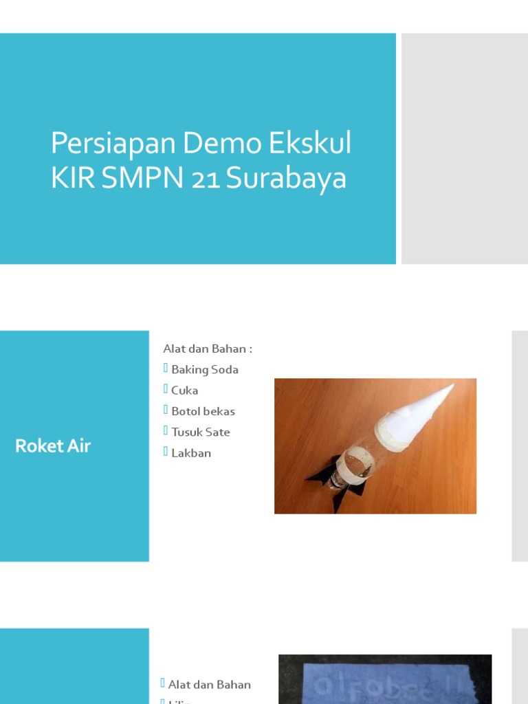 Persiapan Demo Ekskul KIR SMPN 21 Surabaya | PDF