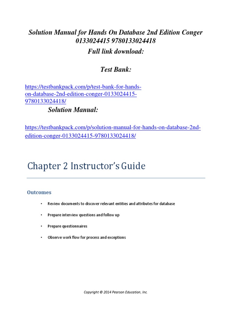 Hands On Database 2nd Edition Conger Solution Manual | PDF | Databases | Business Intelligence