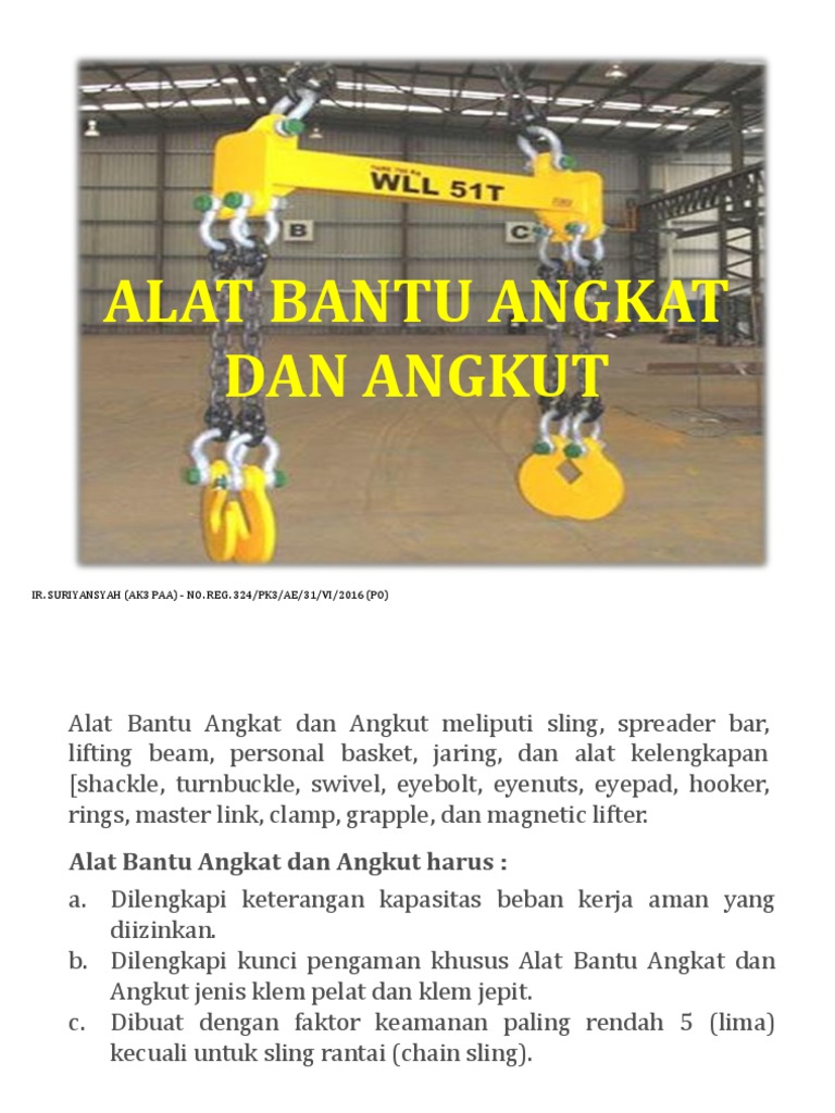 Panduan Alat Bantu Angkat dan Angkut | PDF