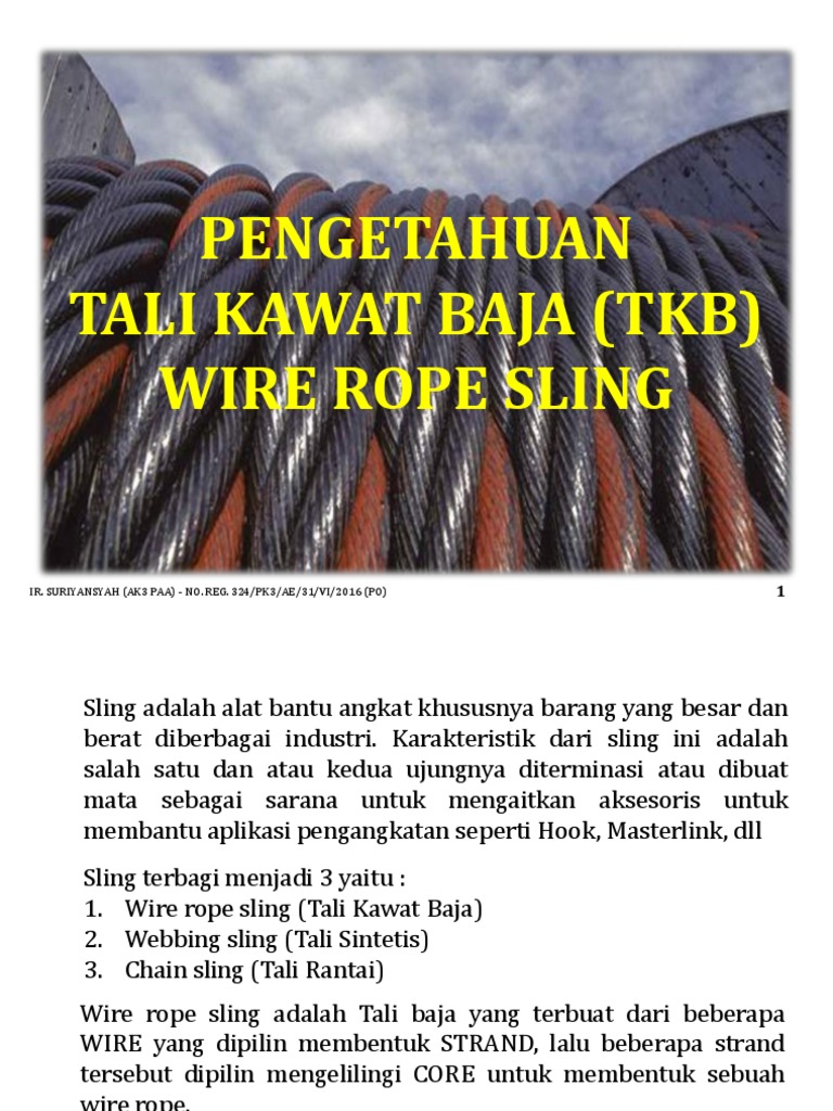 Materi Tali Kawat Baja (TKB) - Sur | PDF