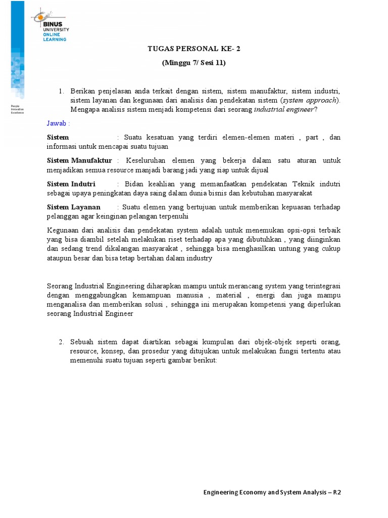 Tugas Personal Ke-2 (Minggu 7/ Sesi 11) : Jawab | PDF
