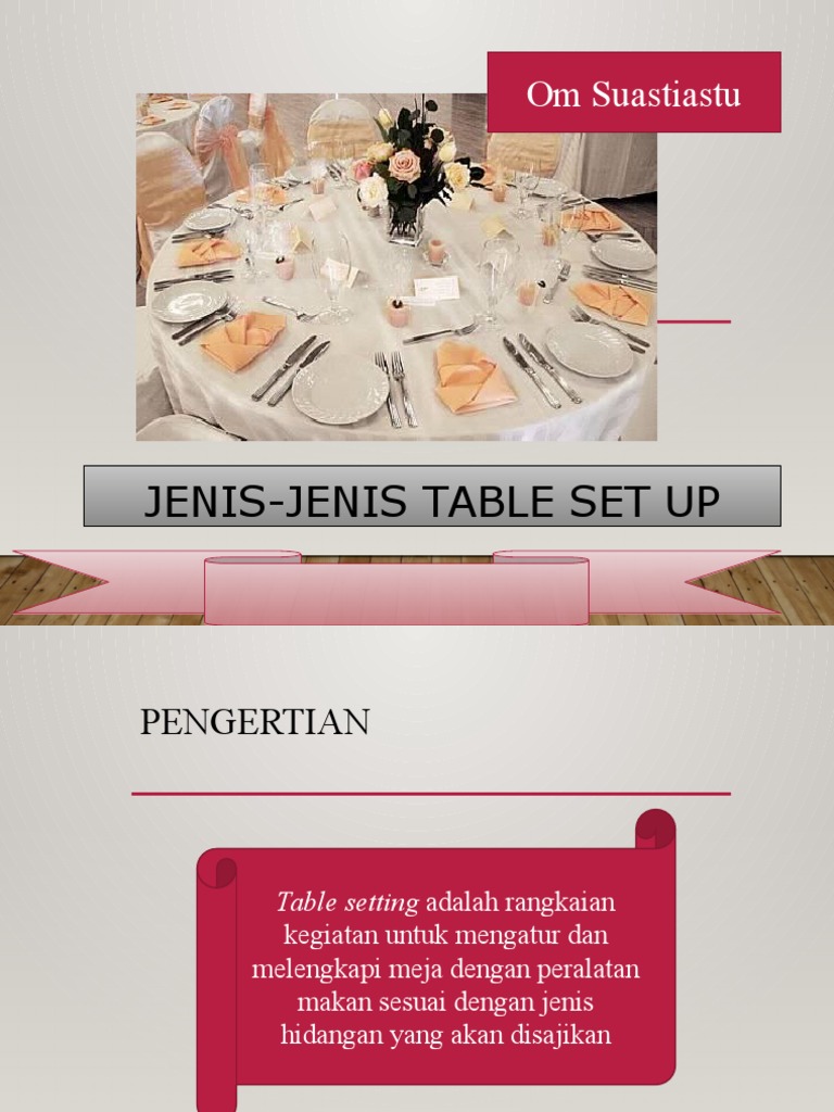 Jenis Jenis Table Set Up Pdf