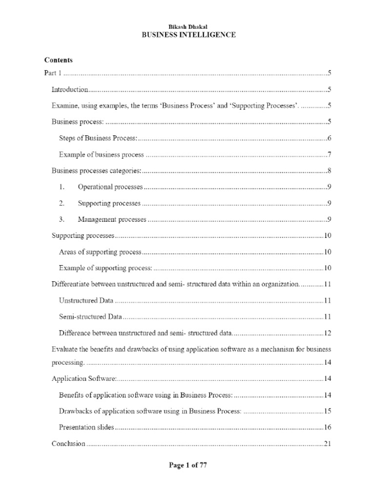 BI Assignment Sam | PDF