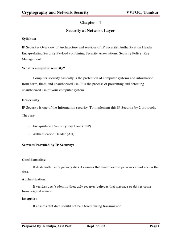 CNS Chapter 4 | PDF | I Pv6 | Internet Protocols