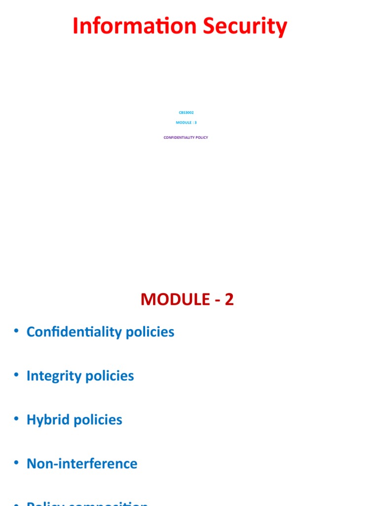 6 Module 3 09 06 2023 | PDF | Information Security | Policy