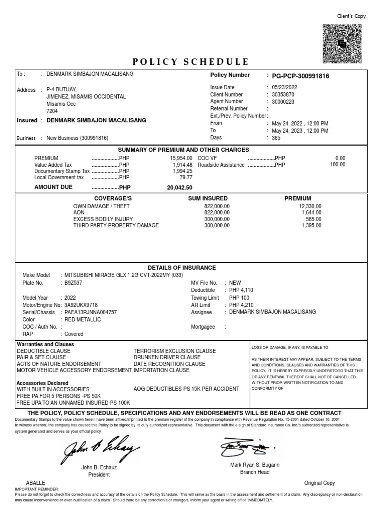 Policy Macalisang | PDF | Insurance | Credit Card