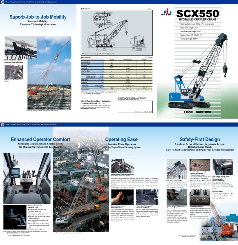 Hitachi Sumitomo SCX550 | PDF | Crane (Machine) | Throttle