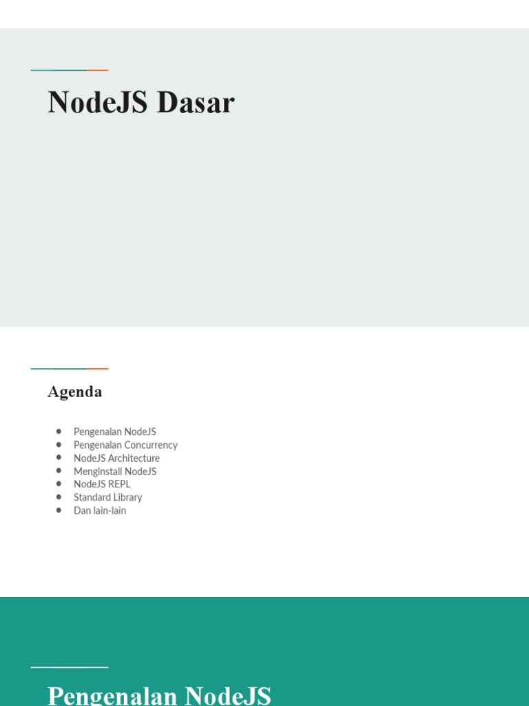 NodeJS Dasar | PDF NodeJS Dasar | PDF