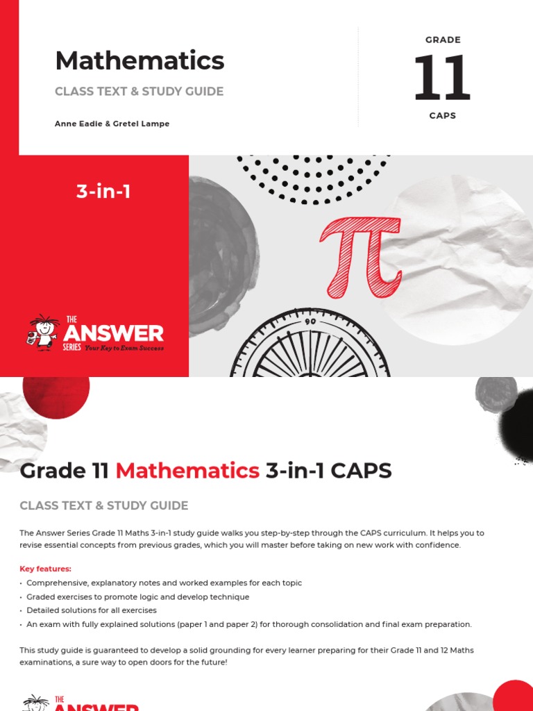 GR 11 Maths 3 in 1 Extracts | PDF | Trigonometry | Quadratic Equation