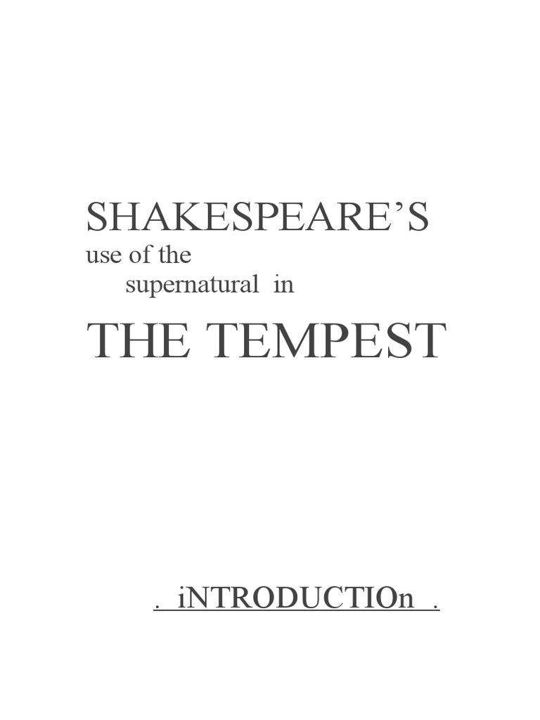 The Tempest Project | PDF | The Tempest | William Shakespeare