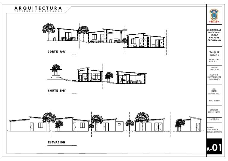 Corte y Elevacion Conjunto | PDF