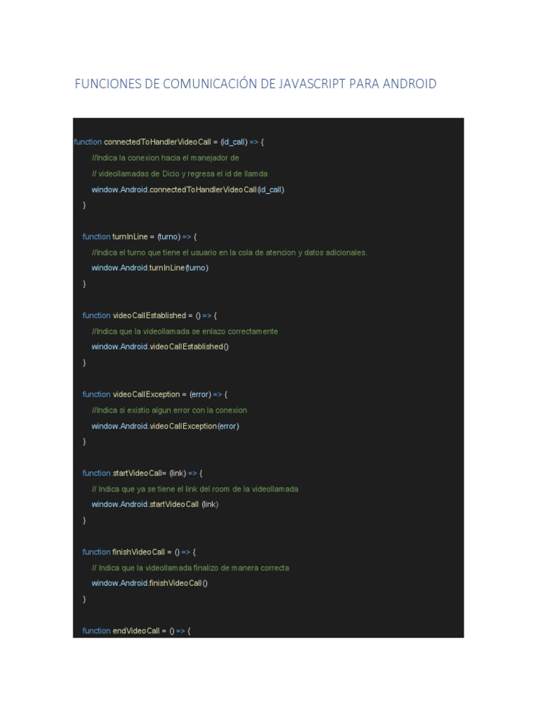 Ejemplo de JS Comunicación Con Android | PDF