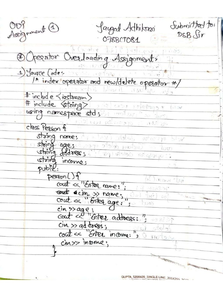 Oop Assignment Saugat Adhikari Pdf 6621