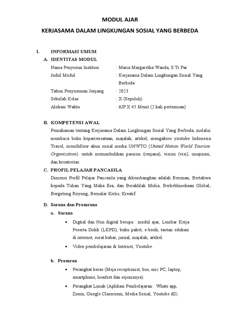 Modul Ajar ULP | PDF