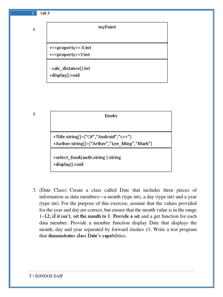 Lab3-C# Exercises | PDF
