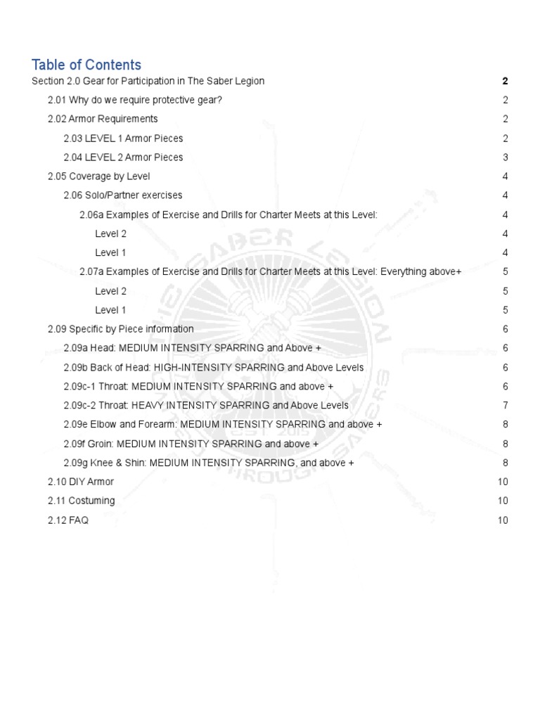 2022 Gear Guide and Regulations TSL Version 3.0 | PDF | Thorax | Armour