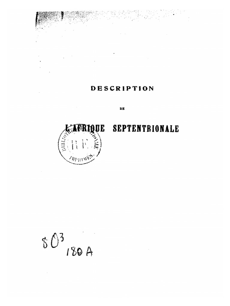 Description de L'afrique Septentrionale - Bekri - 1913 | PDF