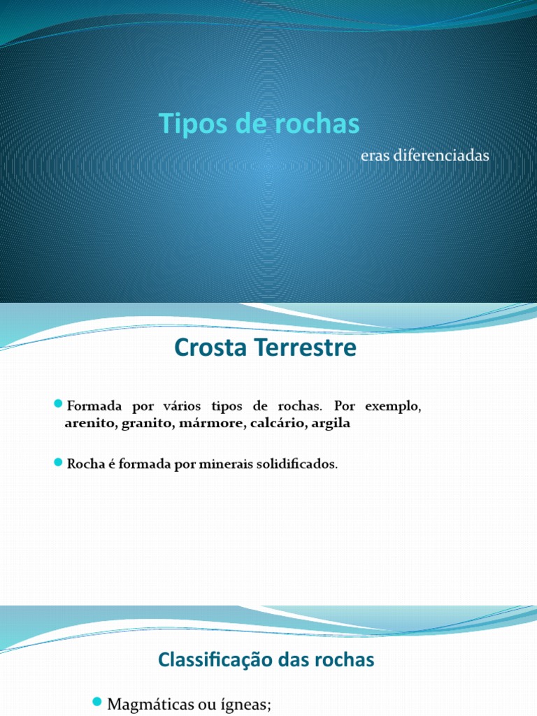 Tipos de Rocha | PDF | Rochas (Geologia) | Rocha ígnea