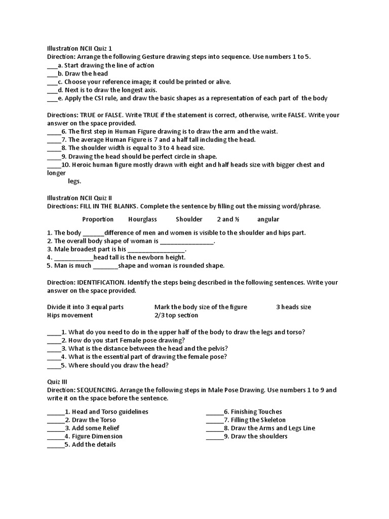 Illustration Quiz | PDF | Perspective (Graphical) | Drawing
