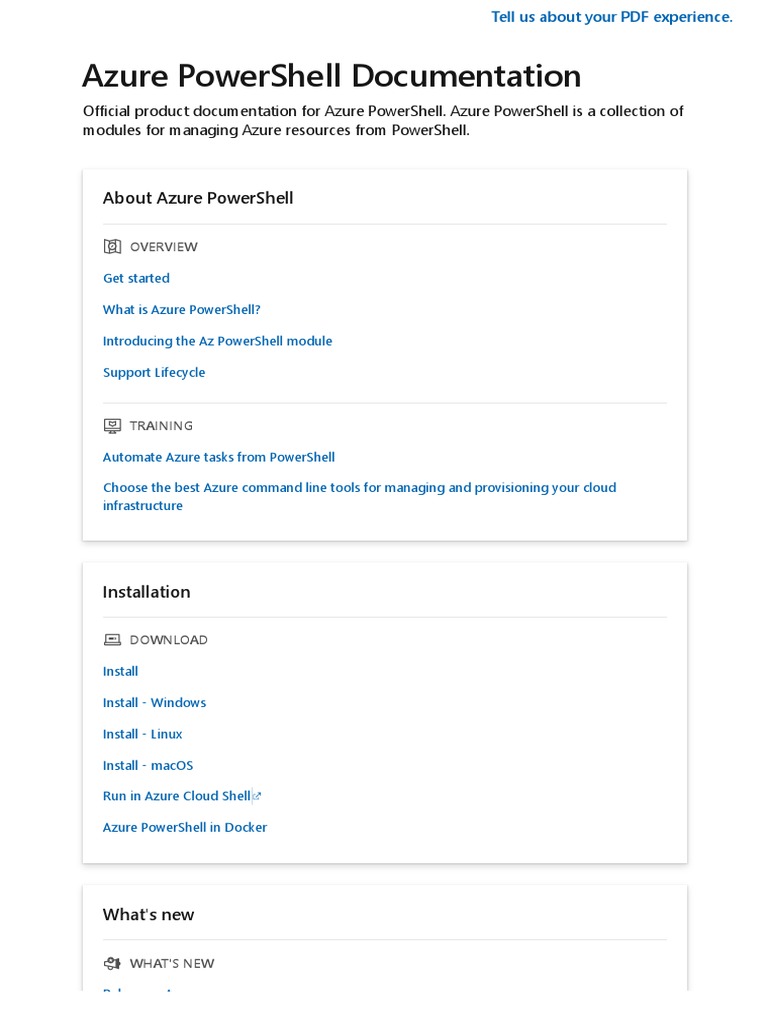Powershell Azure Azps 10.1.0 | PDF | Microsoft Azure | Information ...
